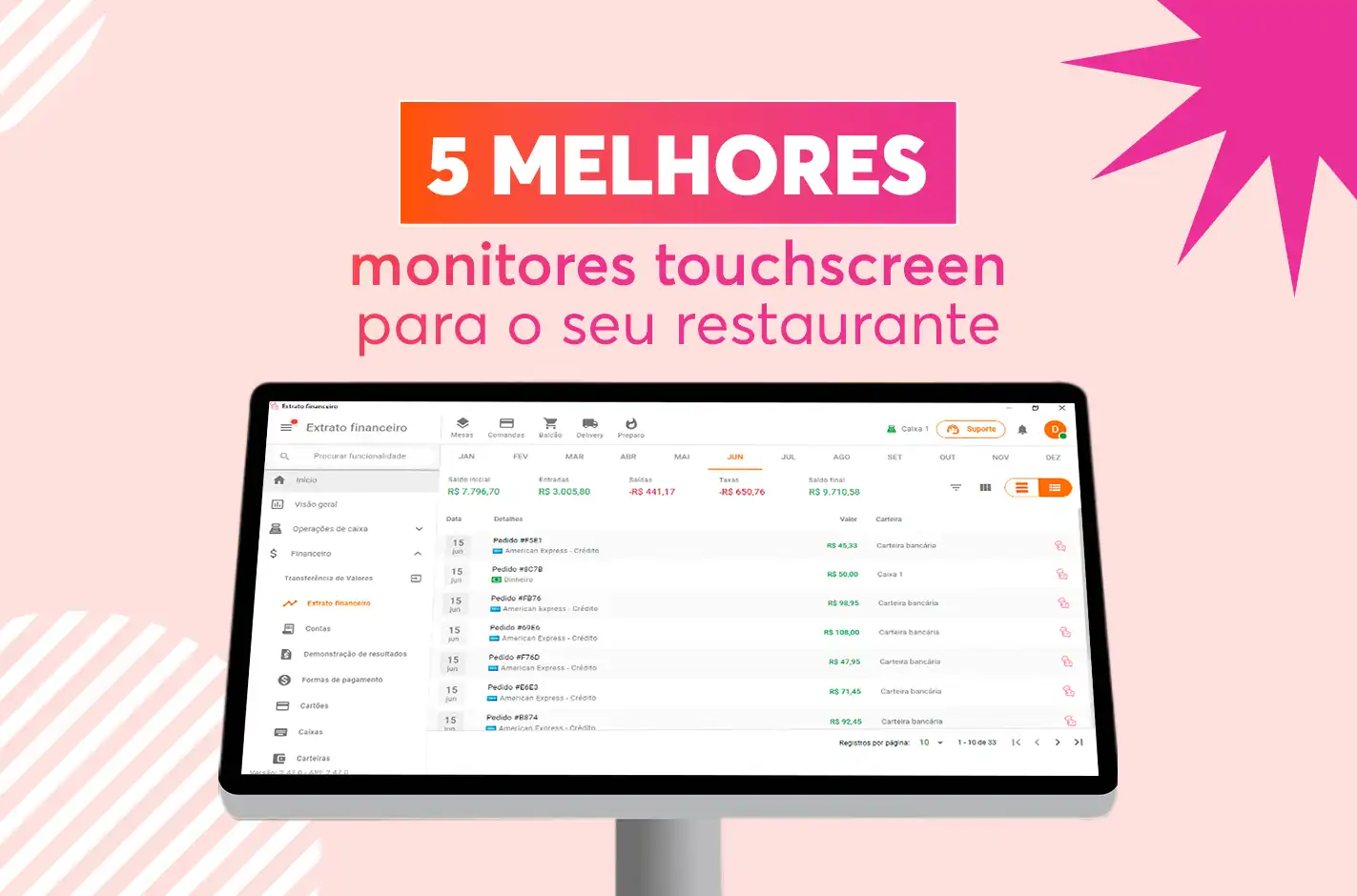 Os 5 melhores monitores touch screen para o seu restaurante
